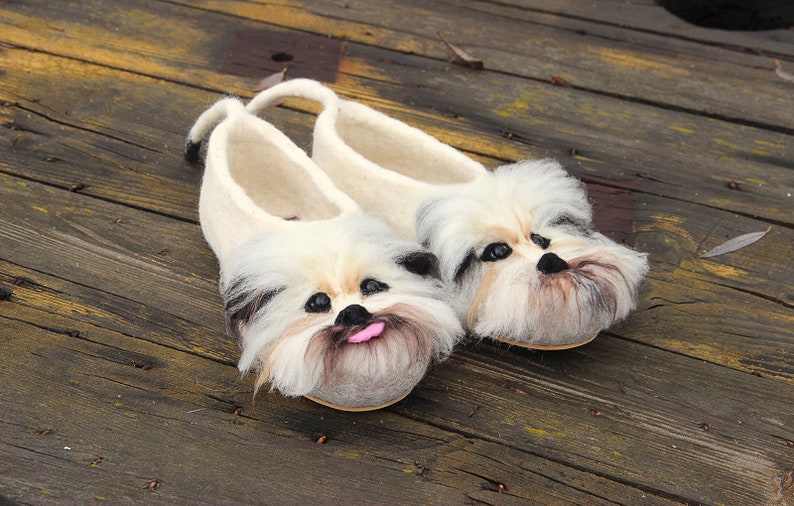 York Slippers Yorkshire Terrier Felted Dog Clogs | Etsy