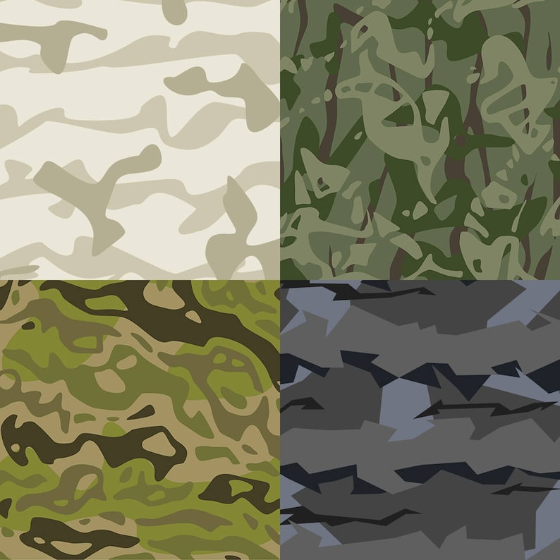 Instant Download 43 Vector Camouflage Patterns Realistic - Etsy