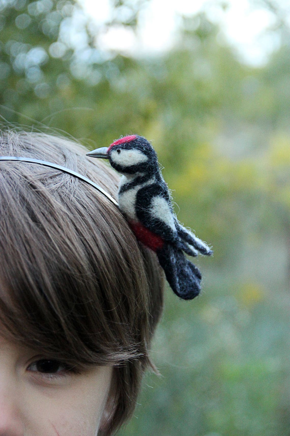 Woodpecker Bird Hair Head Wool Felt Hoop - Etsy