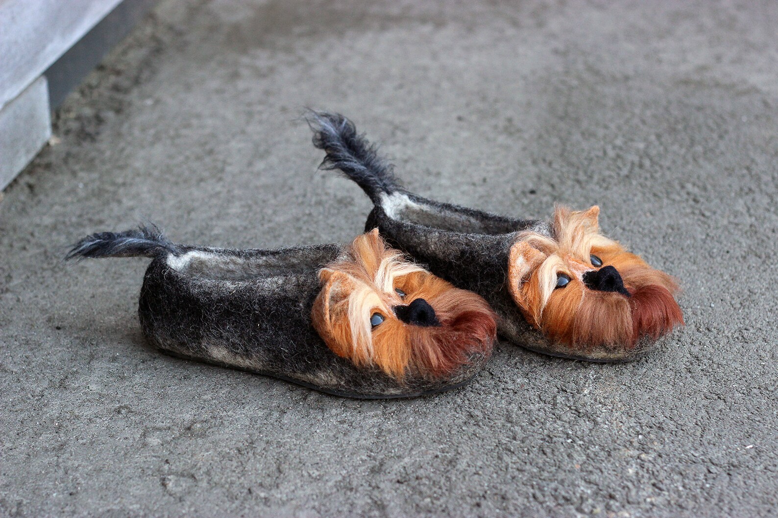 York Terrier Dog Wool Felted Slippers - Etsy