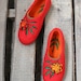 Mexican Marigold Flowers Felted All-season Slippers, Custom Women Clogs ...