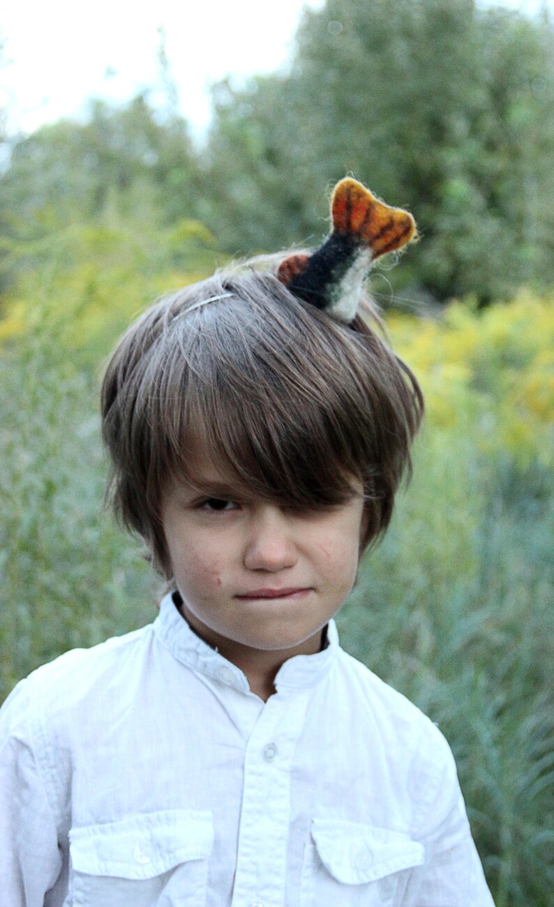 Fish in Head Hair Hoop Custom Fishtail Wool Felted | Etsy