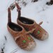 Red Cats Felted Slippers Custom Handmade Shoes. Warm Clogs - Etsy