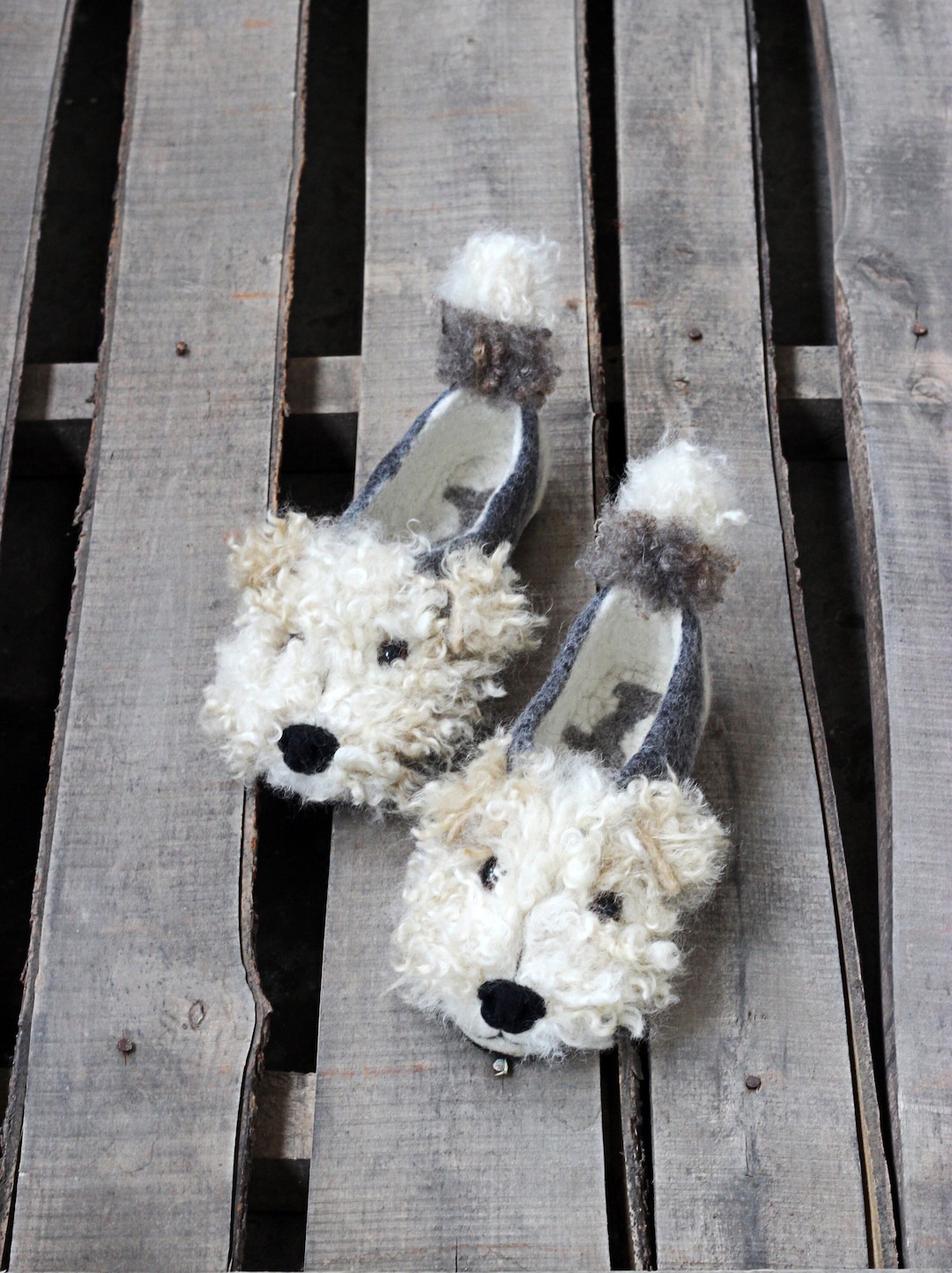 Wire Fox Terrier Felted Dog Slippers - Etsy