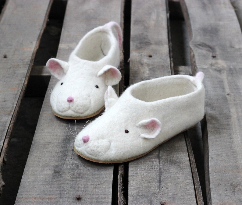 Rat Wool Felted Slippers Mice Custom Mouse Warm Clogs - Etsy Singapore