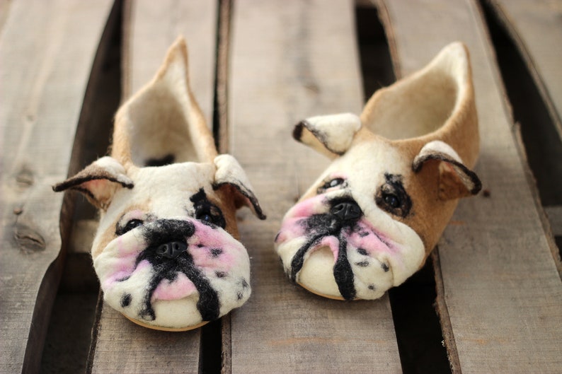 British bulldog custom dog slippers English bulldog | Etsy