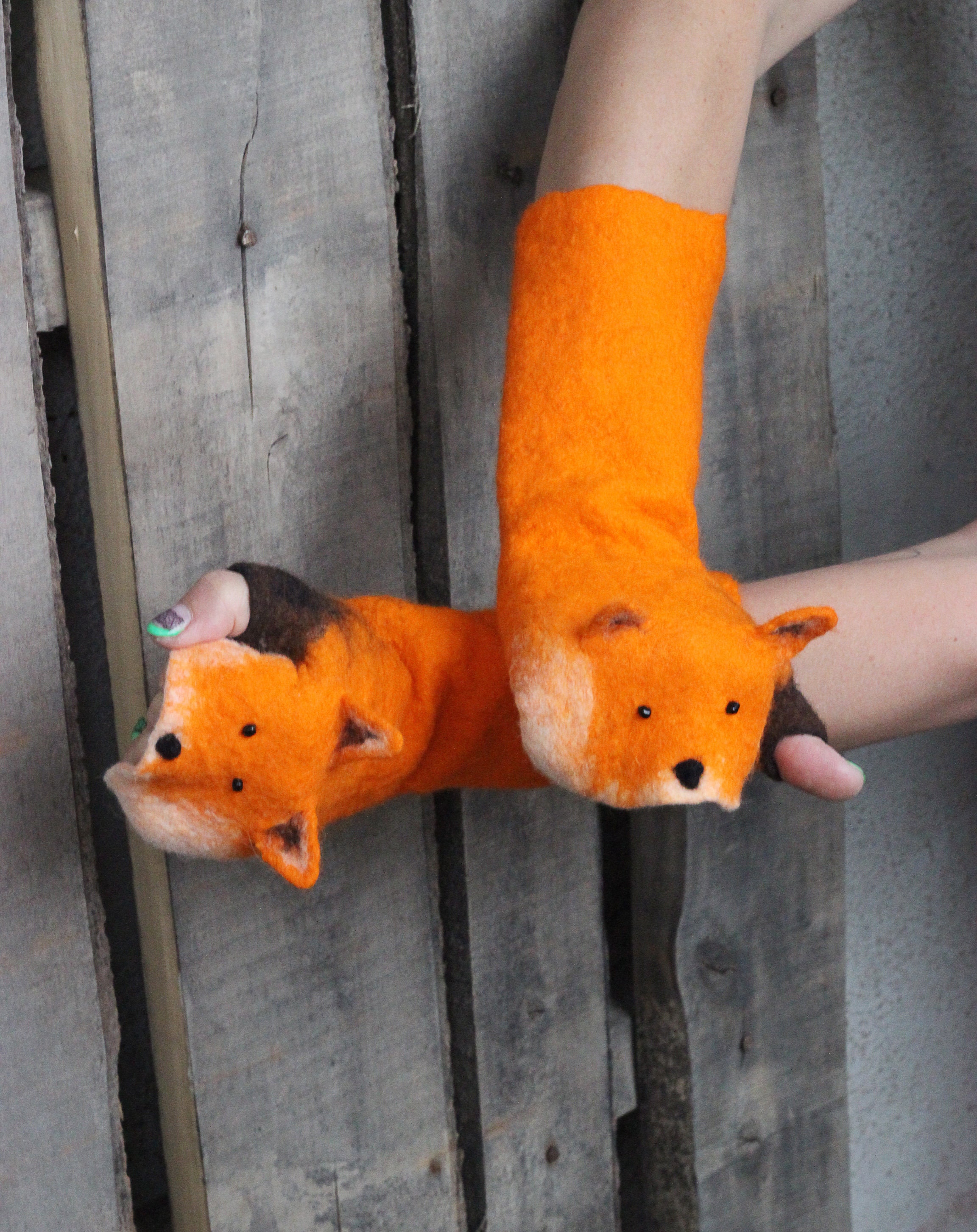 Fox All Seasons Felted Mittens Natural Felted Wool Womens - Etsy UK
