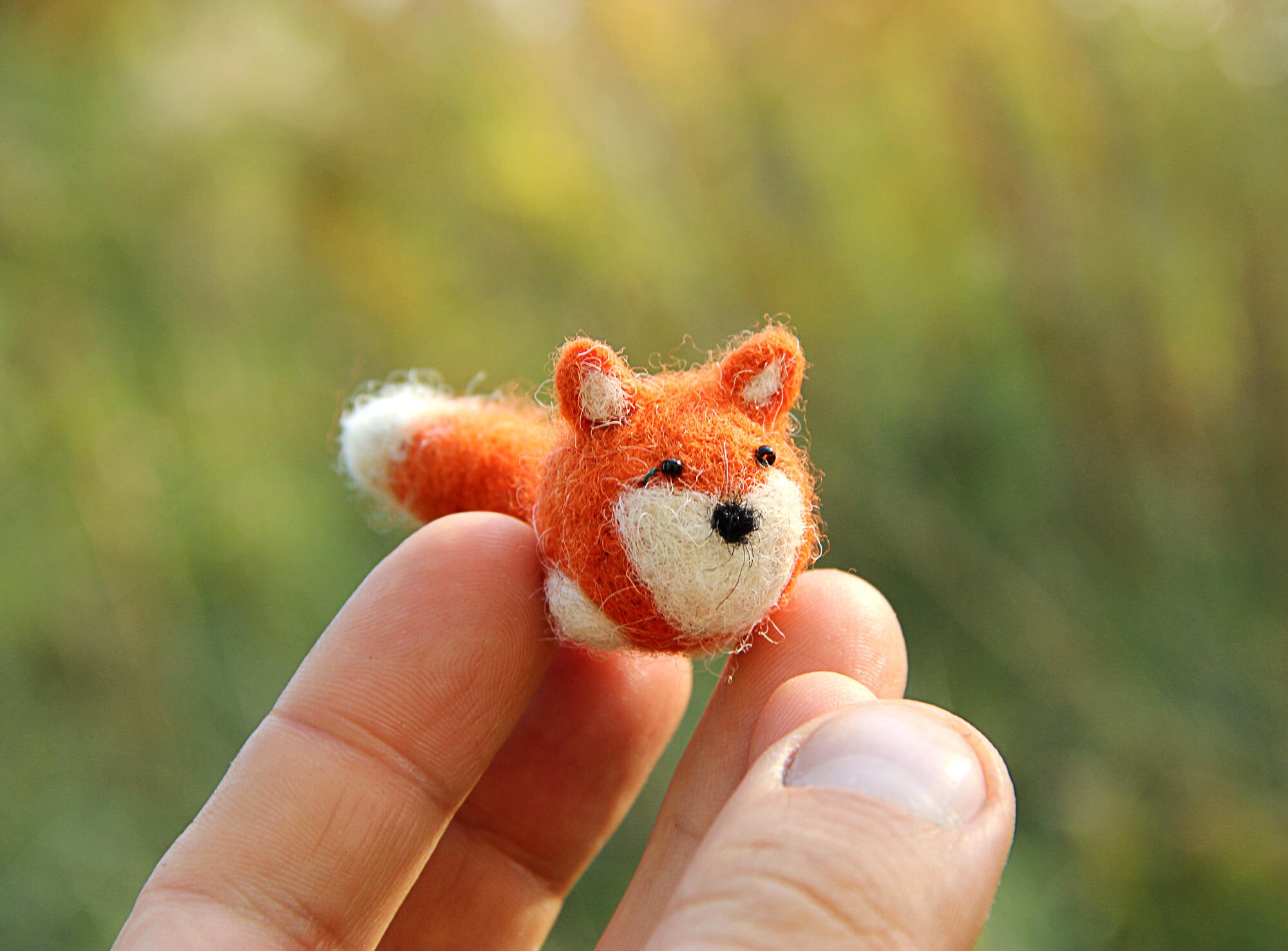 Miniature Fox Wool Felted Dollhouse Animal Mini Toy. | Etsy