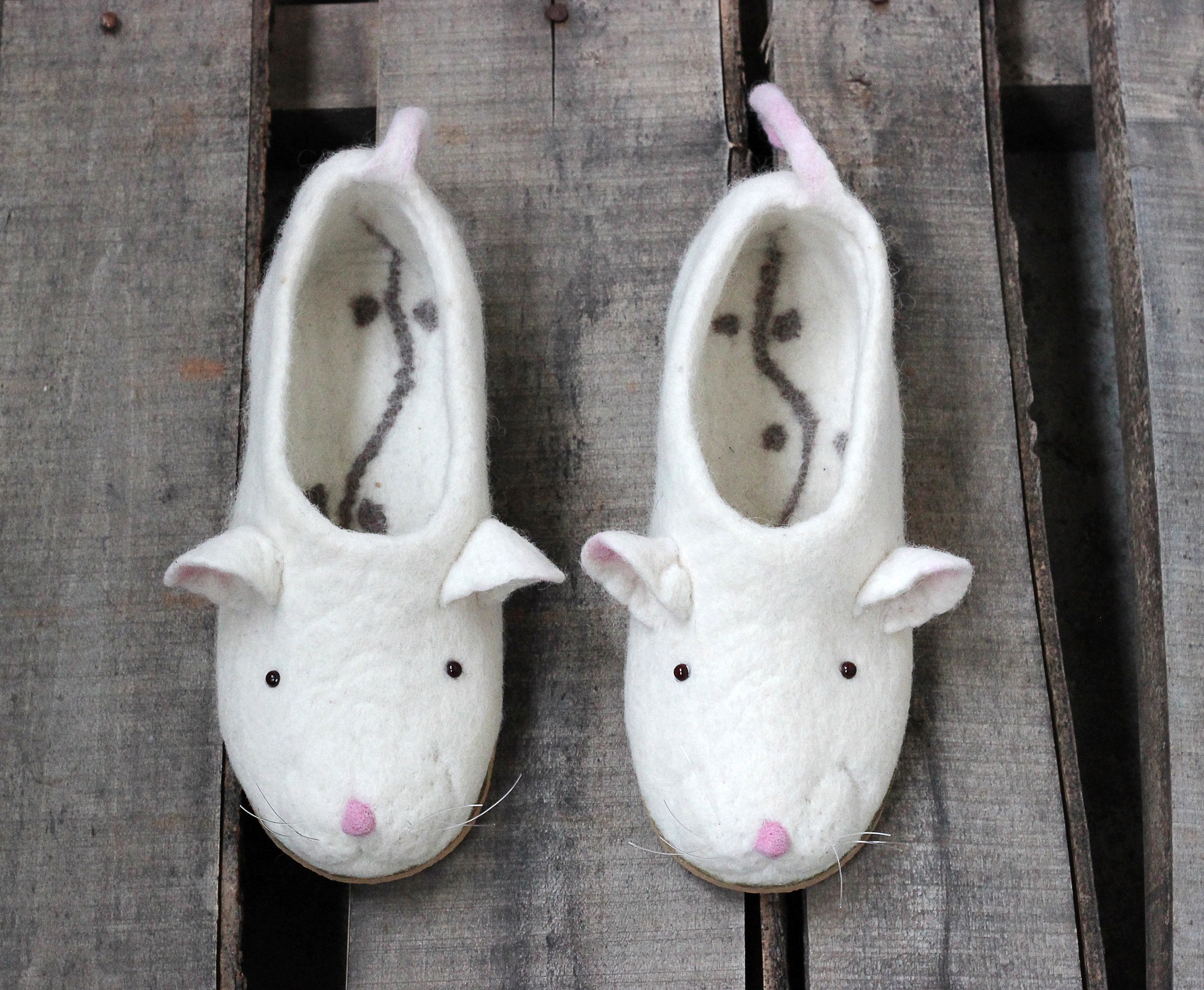 Rat Wool Felted Slippers Mice Custom Mouse Warm Clogs - Etsy Singapore
