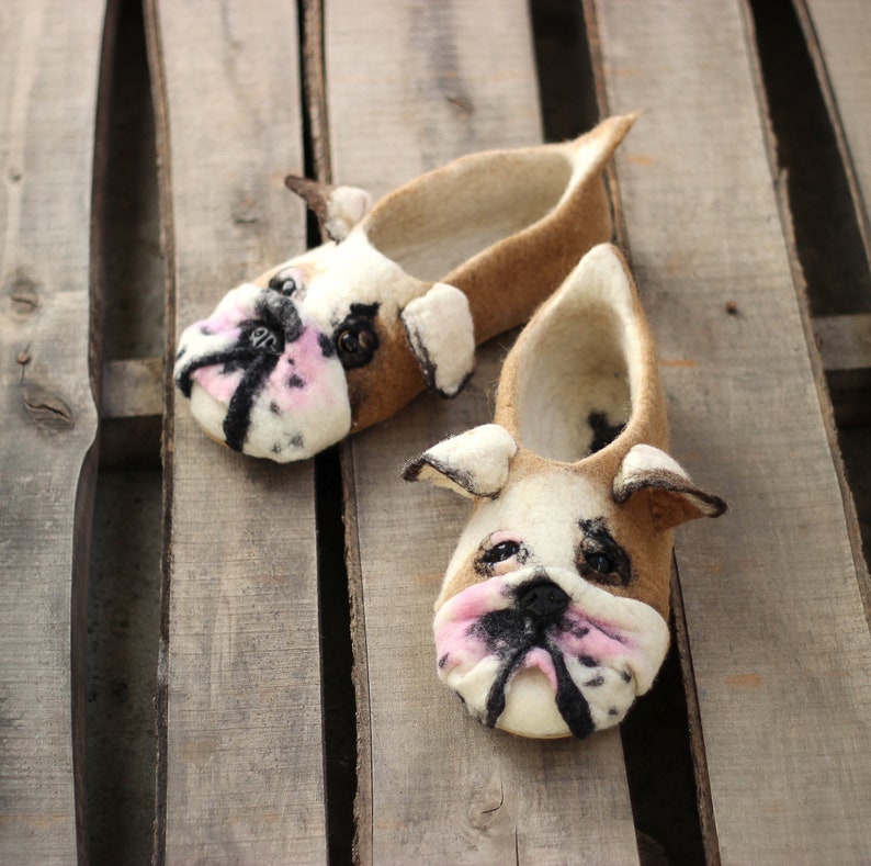 British bulldog custom dog slippers English bulldog | Etsy
