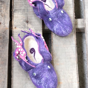 Octopus Slippers, Handmade Wool Felted - Etsy