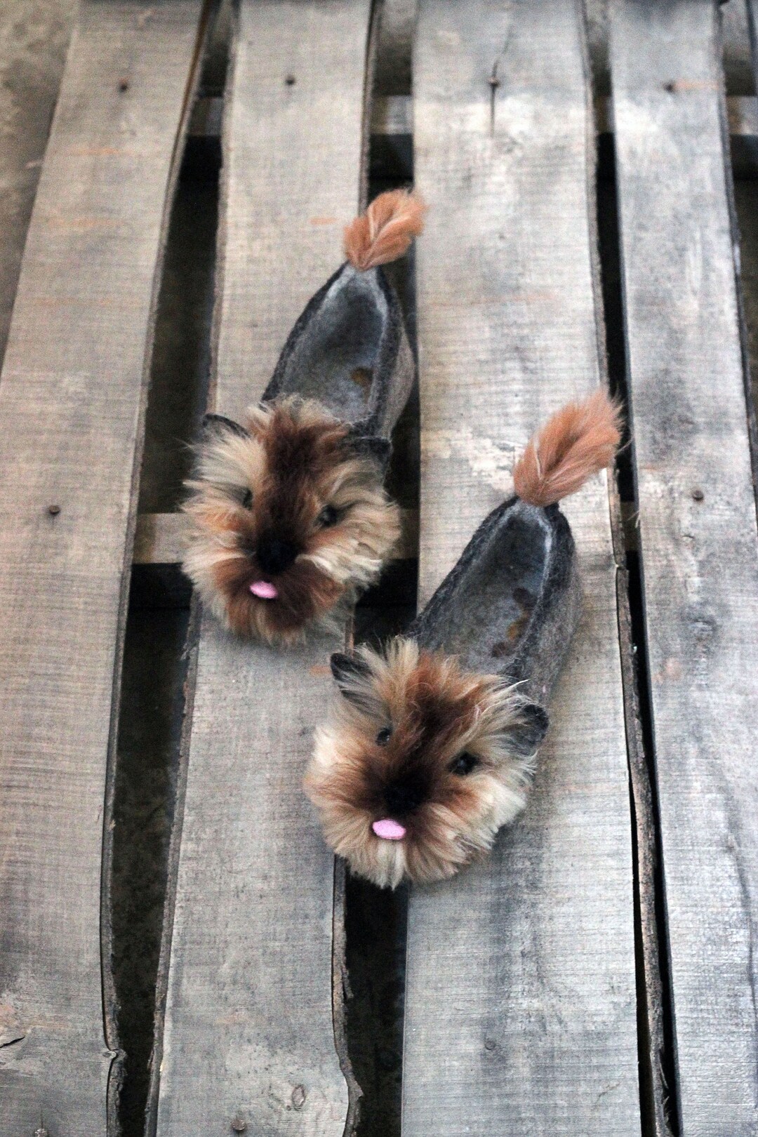 York Terrier Felted Custom Dog Slippers - Etsy