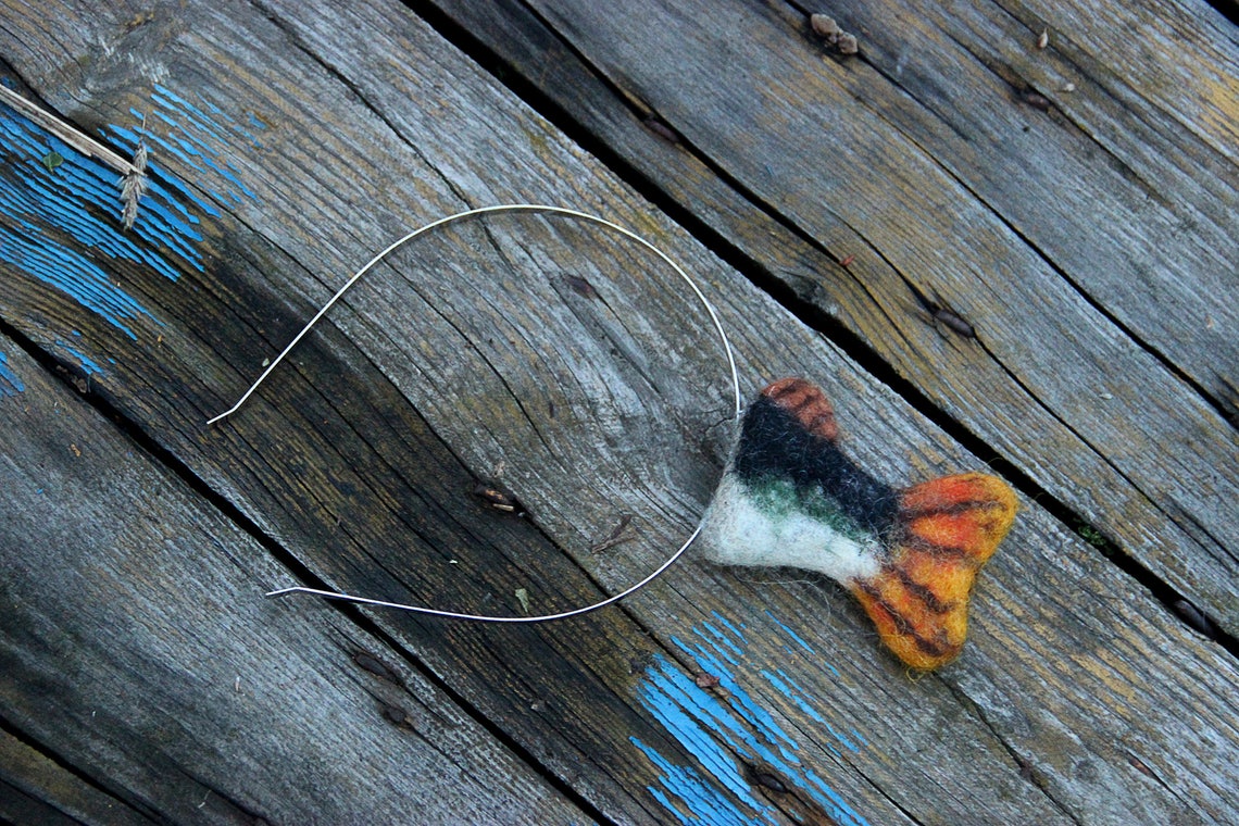 Fish in Head Hair Hoop Custom Fishtail Wool Felted | Etsy