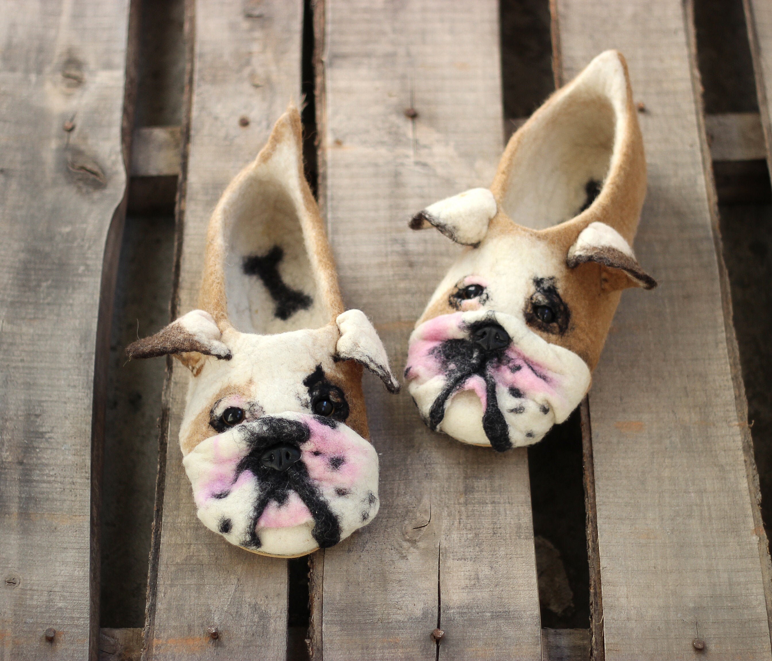British Bulldog Custom Dog Slippers English Bulldog | Etsy