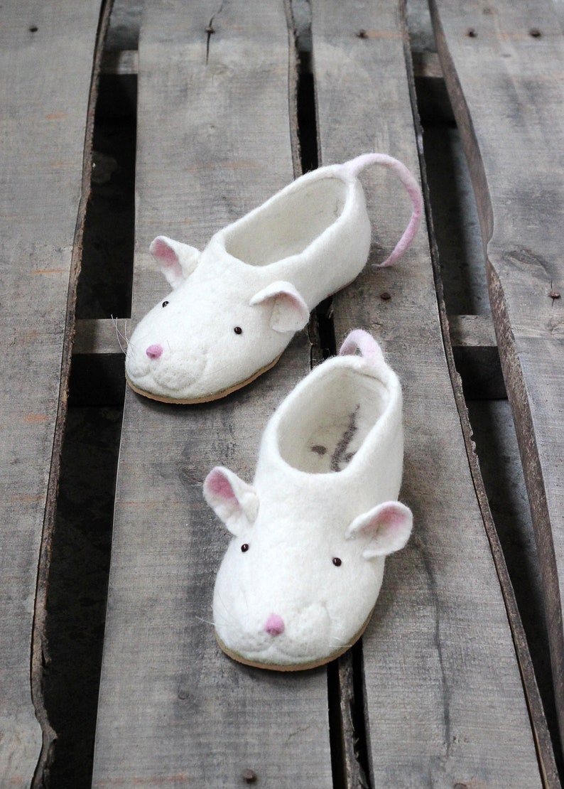 Rat Wool Felted Slippers Mice Custom Mouse Warm Clogs - Etsy Singapore