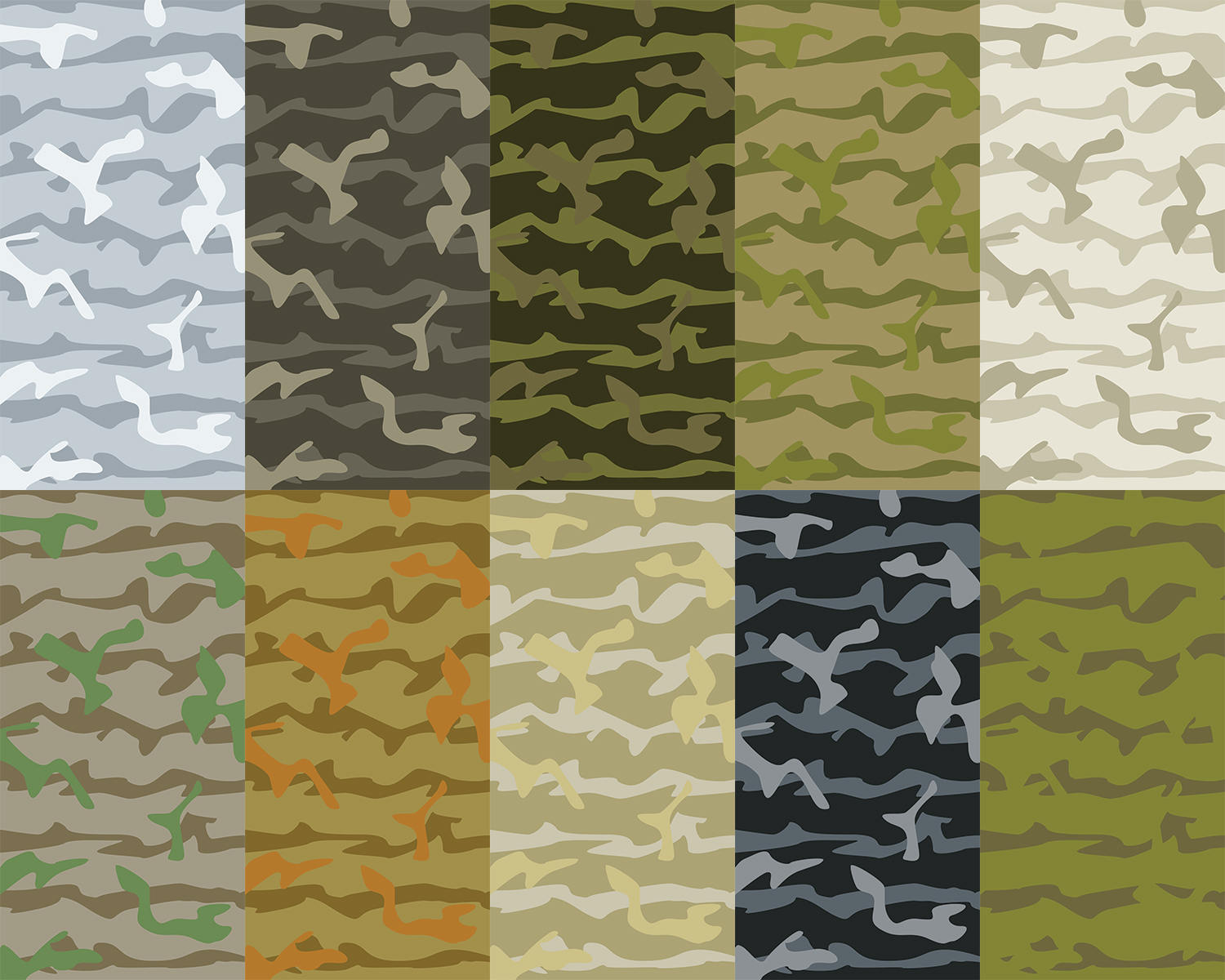 Instant Download 43 Vector Camo Patterns - Etsy