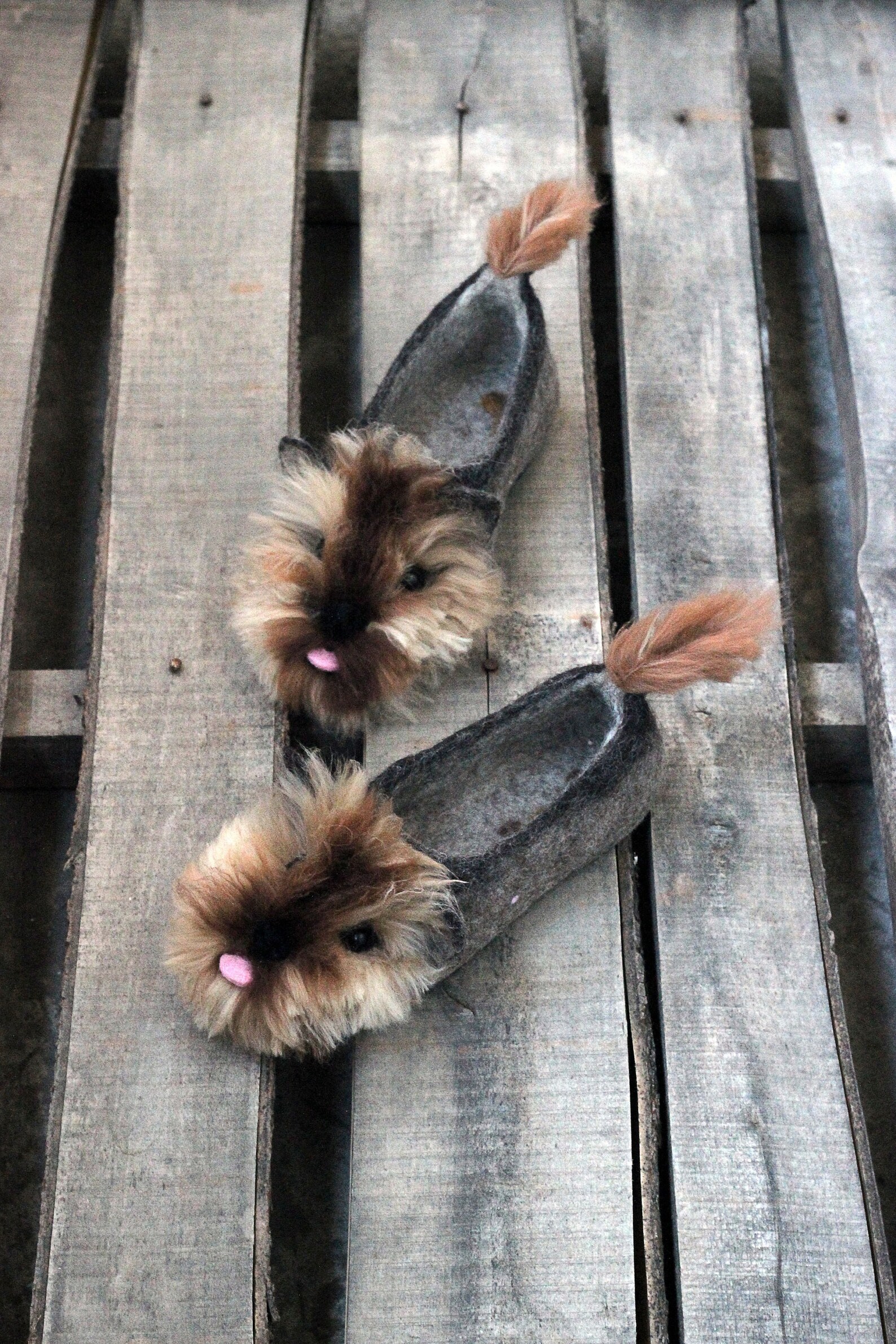 York Terrier Felted Custom Dog Slippers - Etsy