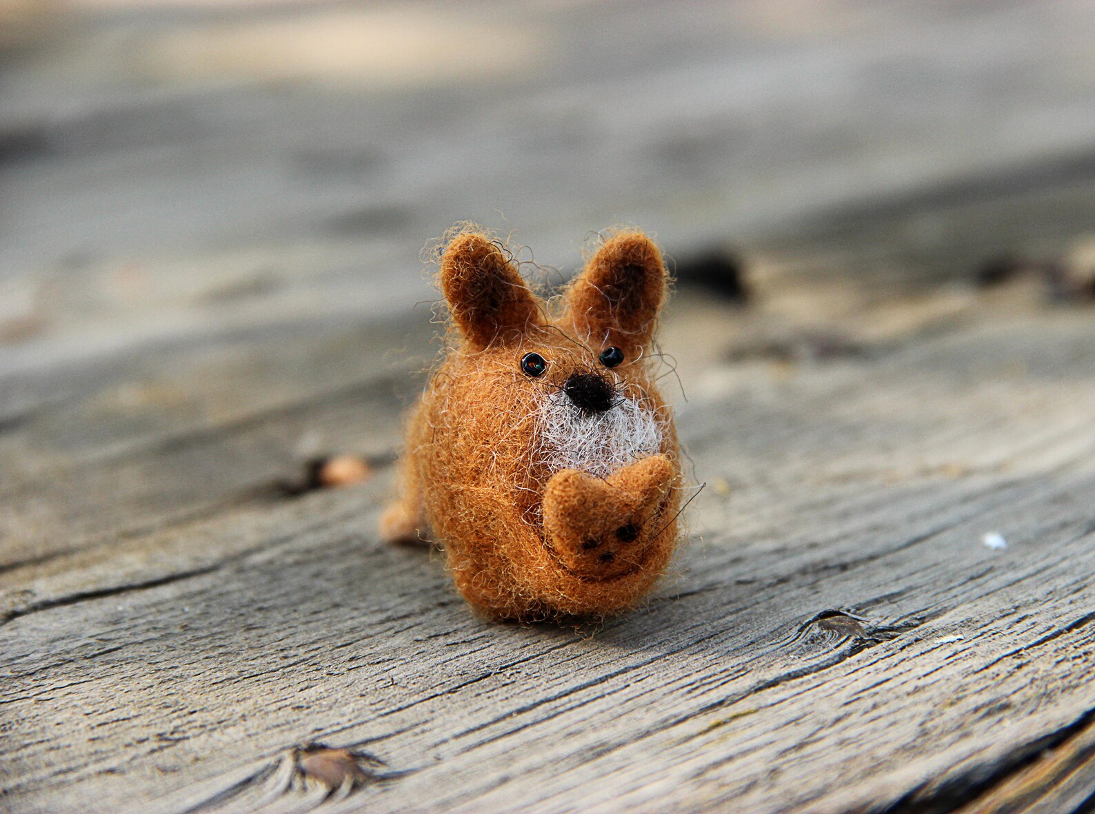 Miniature Kangaroo With Baby in He Pouch Wool Felted - Etsy