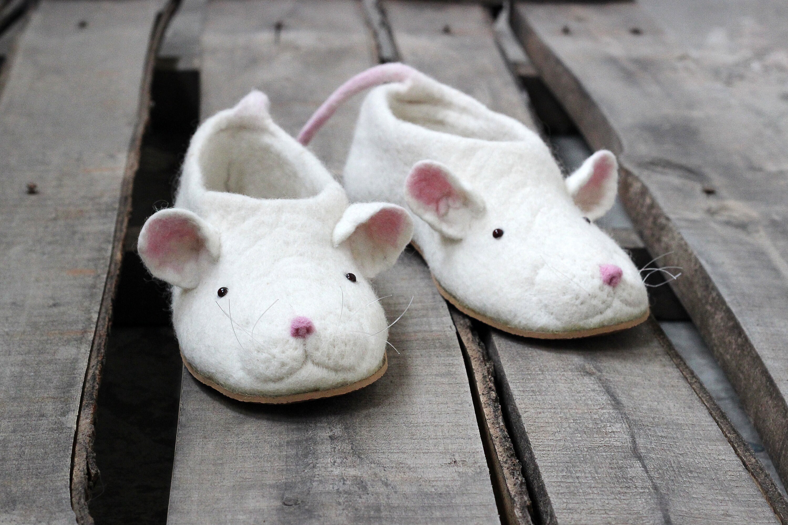 Rat Wool Felted Slippers Mice Custom Mouse Warm Clogs - Etsy Singapore