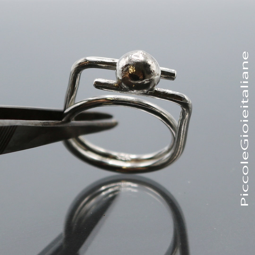 Silver Ring 925, Contemporary Ring, Handmade Ring, Nugget Ring ...