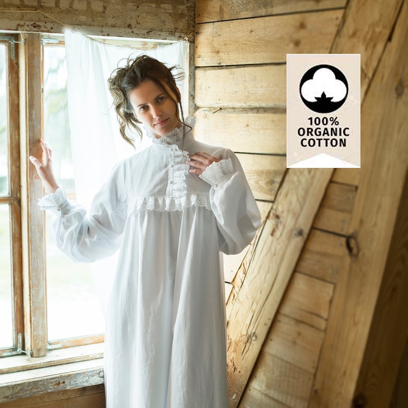 Victorian 1800s Night Gown - Etsy