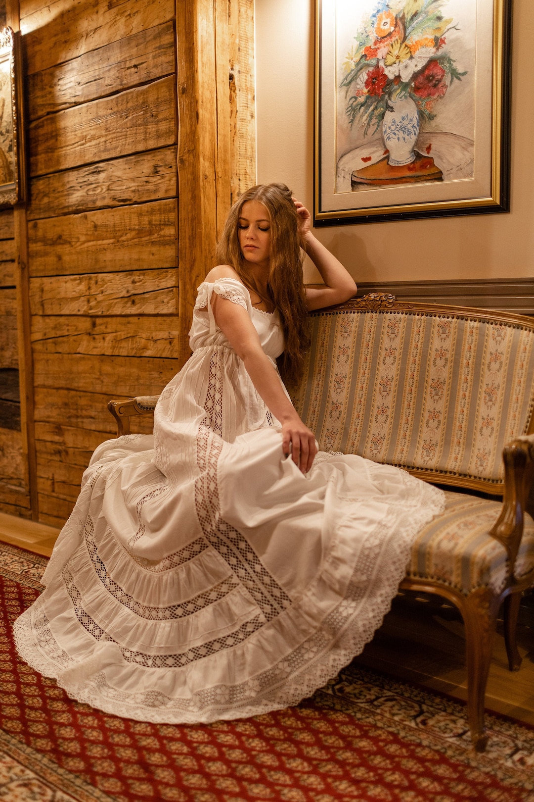 Victorian Nightgown, Old Fashion Nightwear, Renaissance Nightdress ...