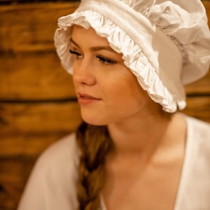 Victorian Sleeping Hat, Vintage Mob Cap, 1900s Sleepwear, Prairie Hat ...