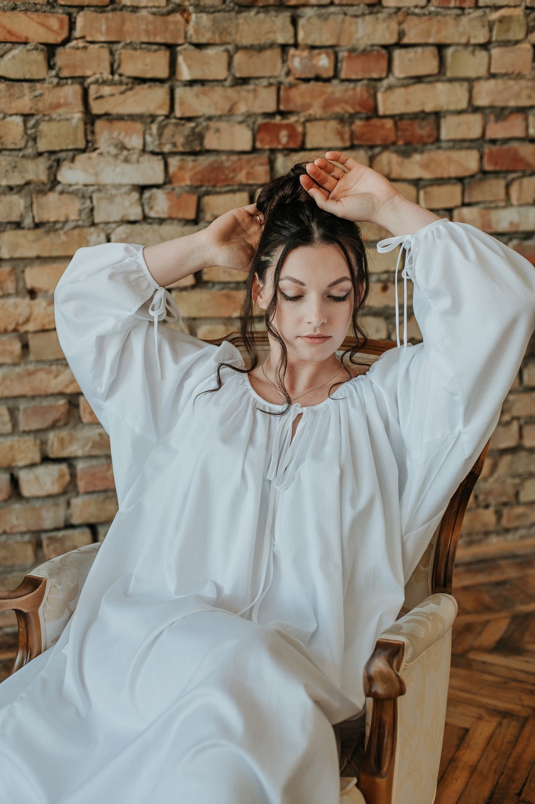 Victorian Nightgown, Vintage Sleep Dress, Outlander Nightwear ...