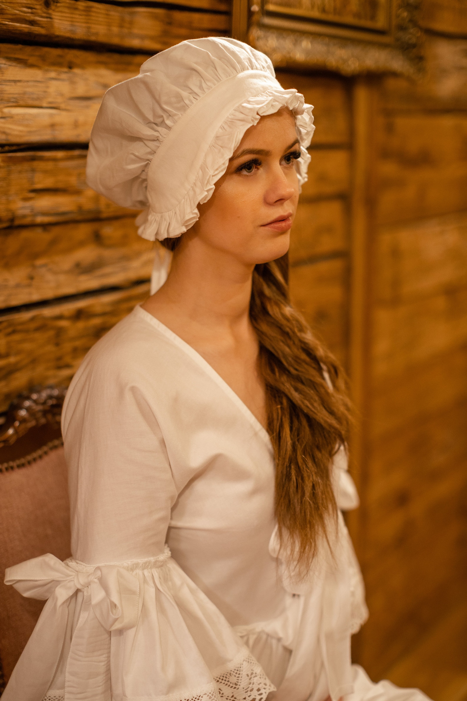 Victorian Sleeping Hat, Vintage Mob Cap, 1900s Sleepwear, Prairie Hat ...