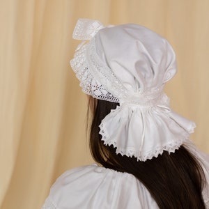 Victorian Night Cap, Cottagecore Hat, Vintage Night Hat, Ruffled Mob ...