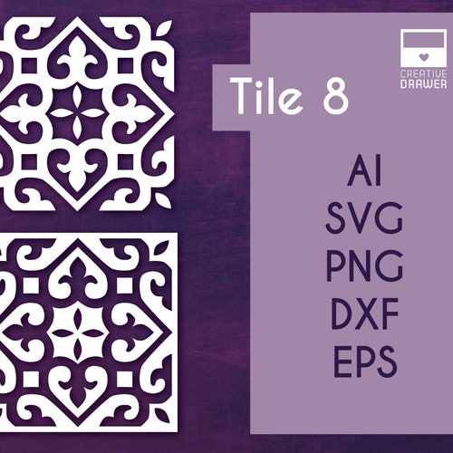 4 Moroccan Tile Digital Stencil Template Designs SVG DXF Cut | Etsy