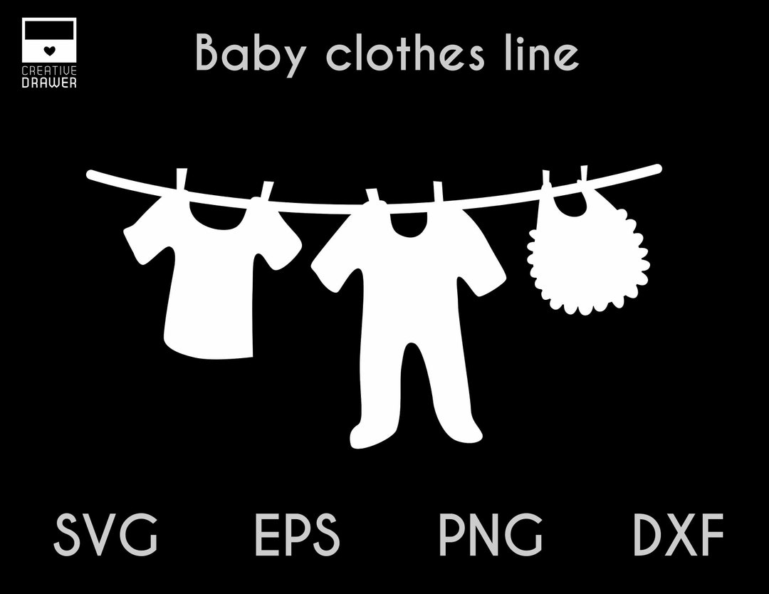 New Baby Clip Art Baby Clothesline Baby Shower SVG PNG EPS - Etsy