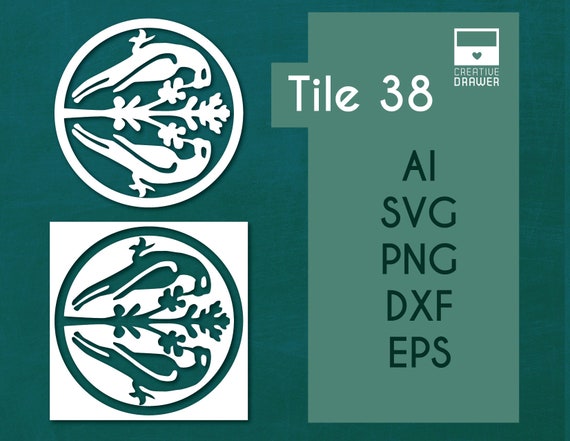 Medieval Stencil Tile 38 Digital Cut File SVG DXF Eps Png. - Etsy