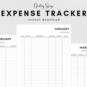 Expense Tracker, Spending Tracker Printable PDF, A4 A5, Letter, Budget ...
