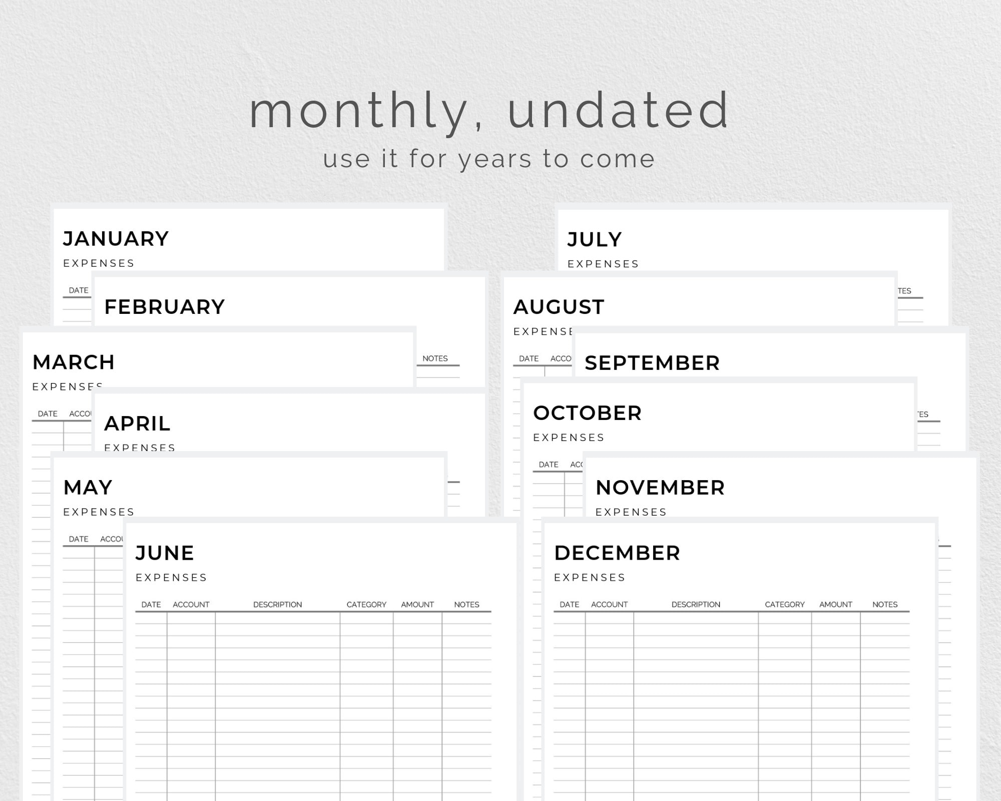 Expense Tracker, Spending Tracker Printable PDF, A4 A5, Letter, Budget ...