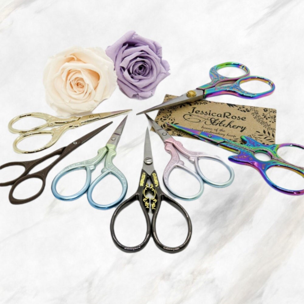 Rainbow Handle Vintage Embroidery Scissors Sewing Trimming | Etsy