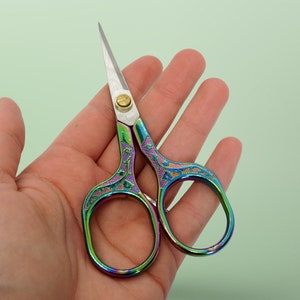 Rainbow Handle Vintage Embroidery Scissors; Sewing; Trimming; Thread ...