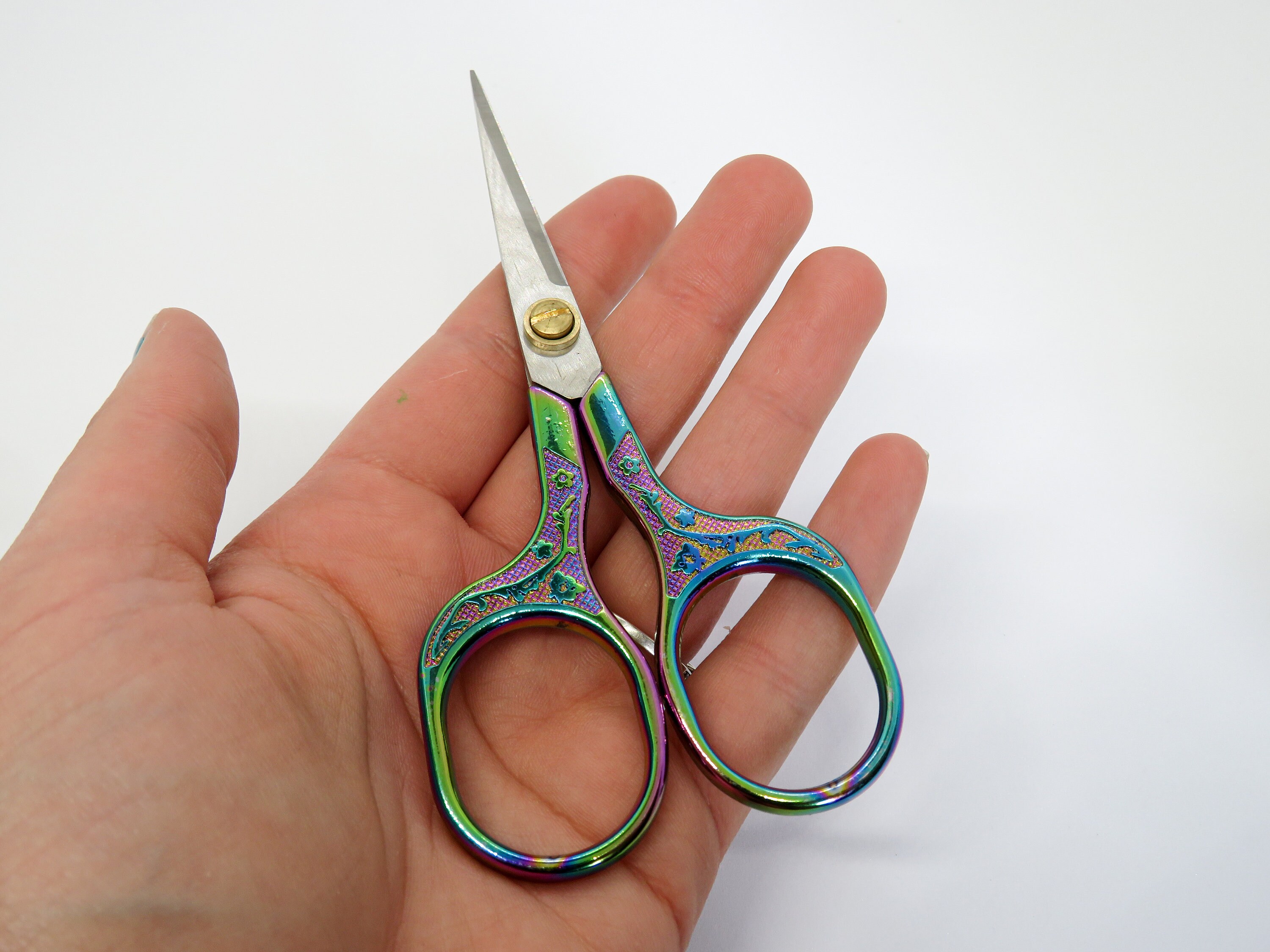 Rainbow Handle Vintage Embroidery Scissors Sewing Trimming - Etsy