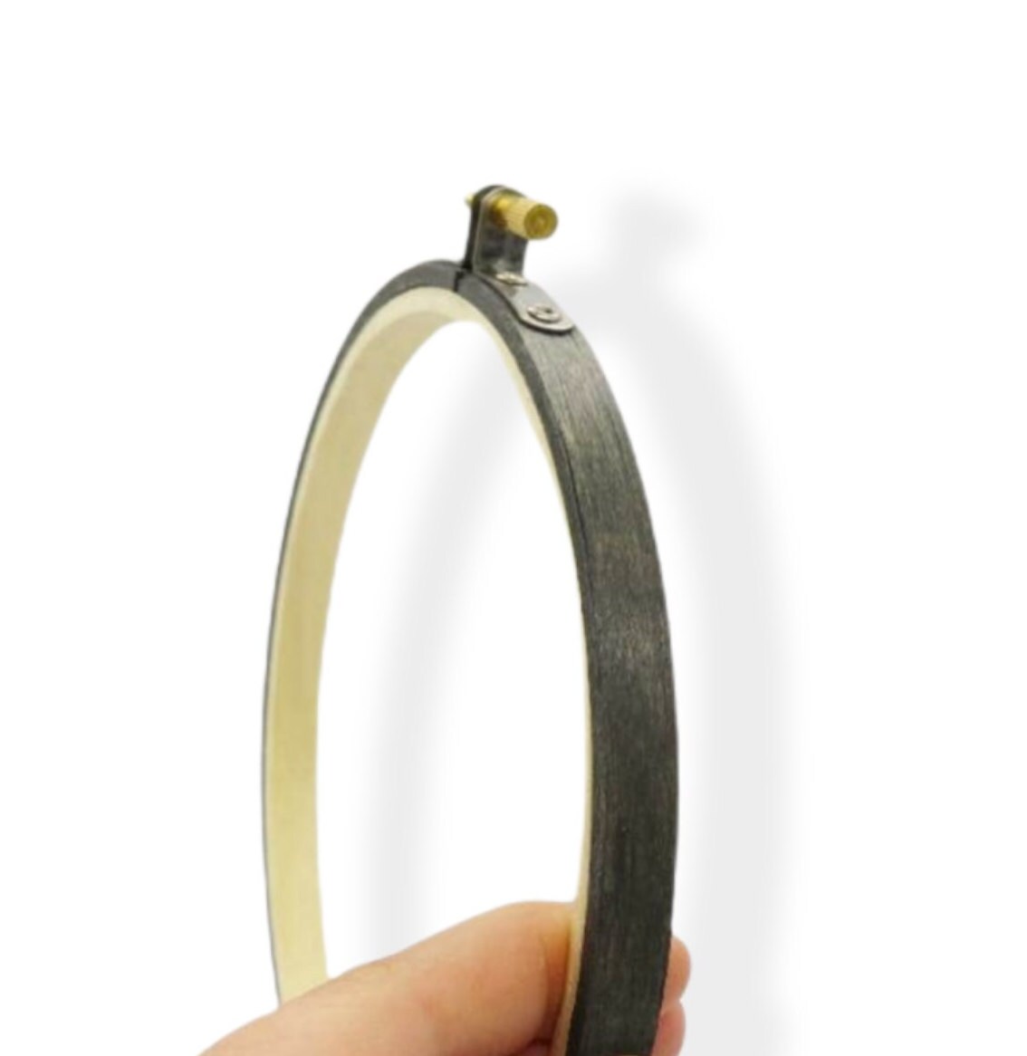 Carbon Gray Hand-stained Wooden Embroidery Hoops Stitching | Etsy