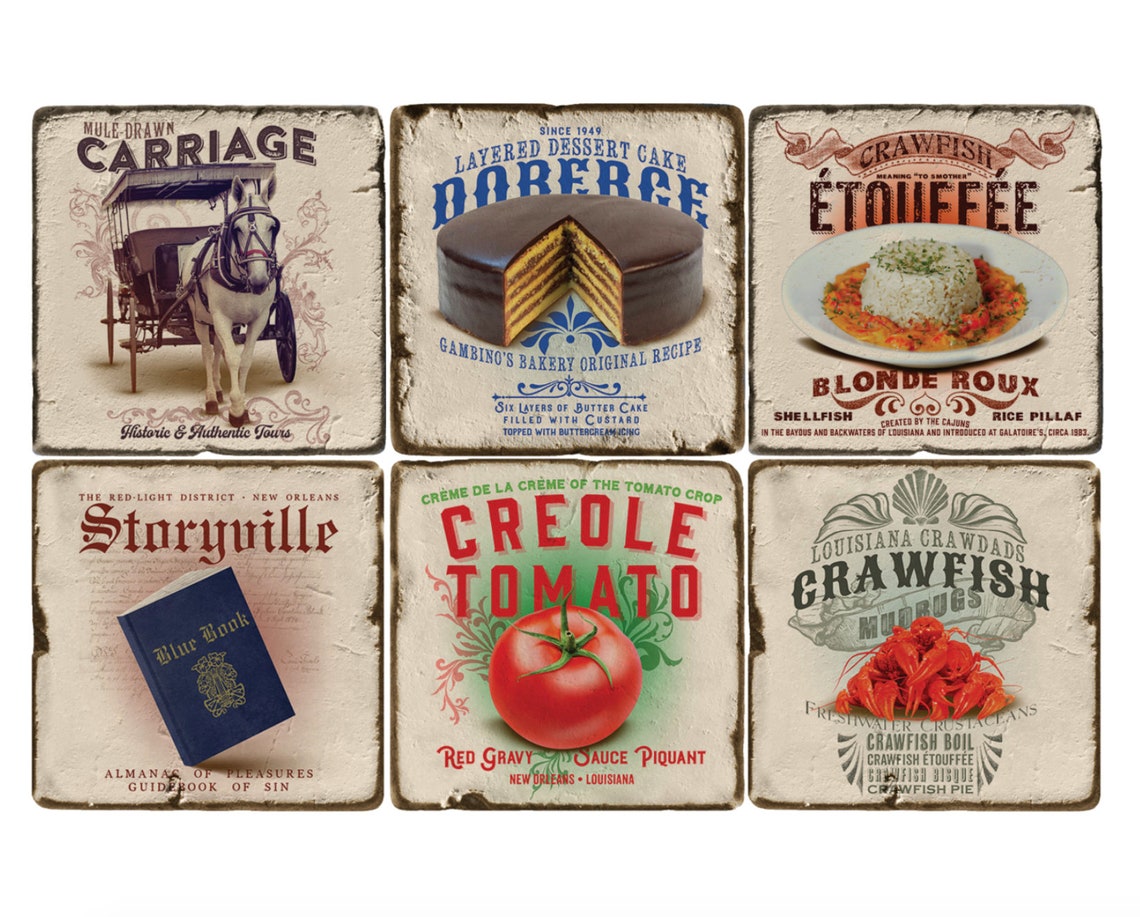 New Orleans Classic Coaster Set, NOLA, Custom, Big Easy - Etsy