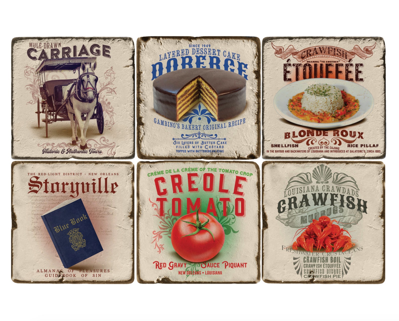 New Orleans Classic Coaster Set, NOLA, Custom, Big Easy - Etsy