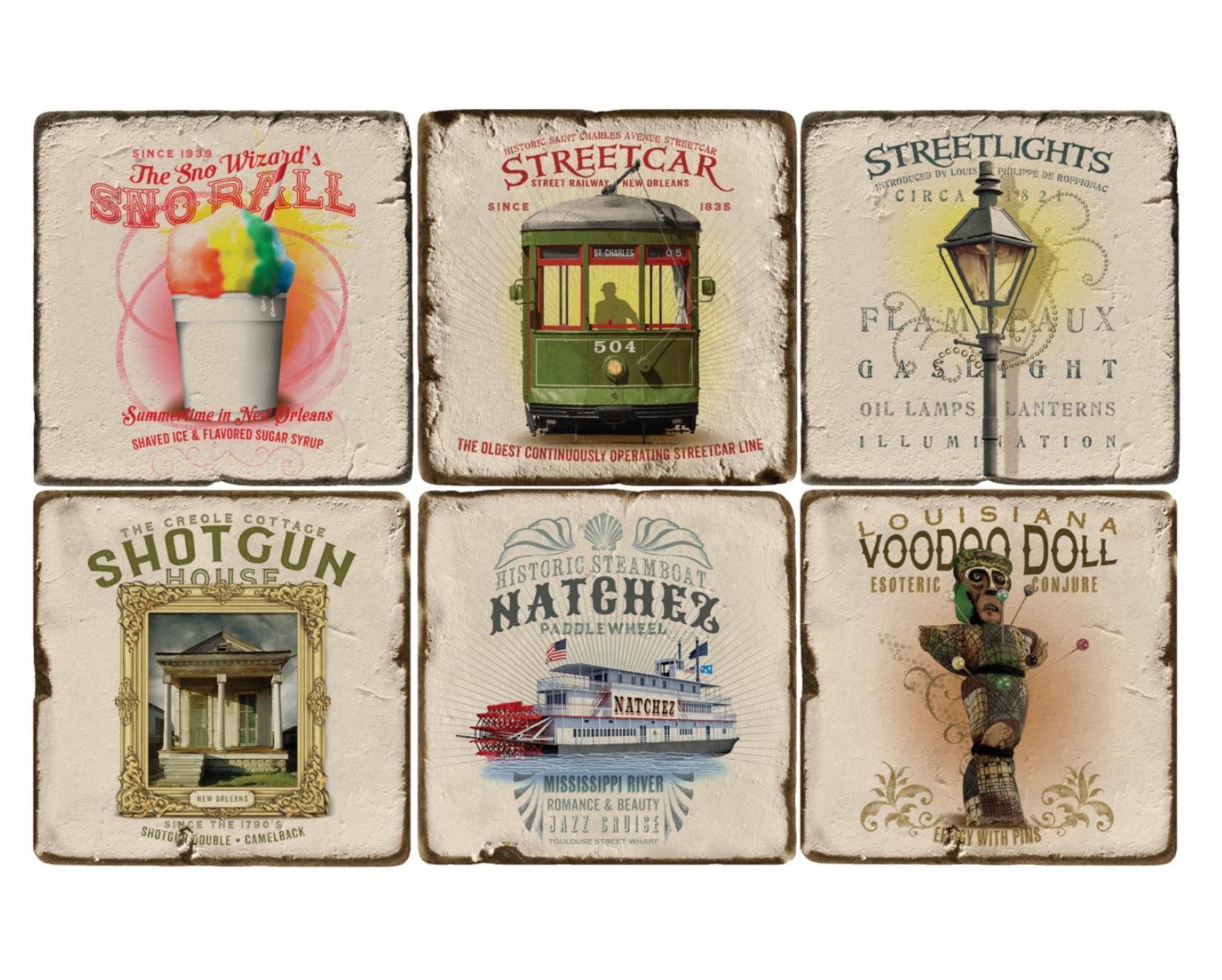 New Orleans Classic Coaster Set, NOLA, Custom, Big Easy - Etsy