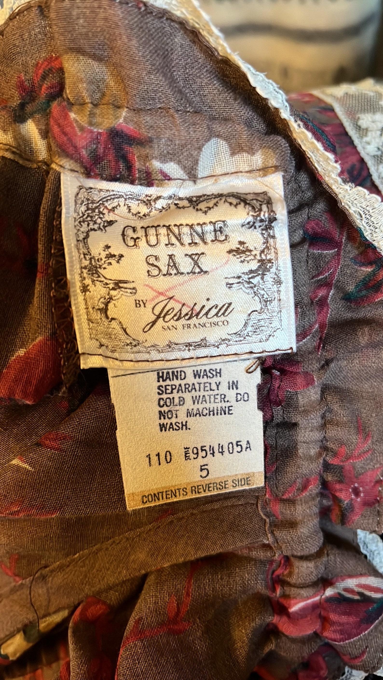 Rare Vintage Gunne Sax A-line Cotton-blend Dress Cottagecore/prairie - Etsy
