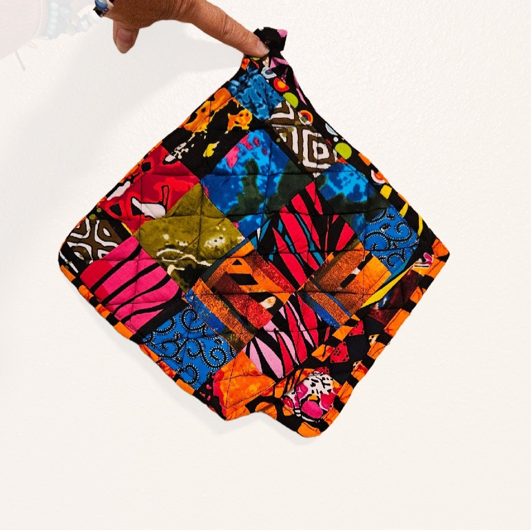 Potholder Set, Quilted, African Fabric, Made in Uganda - Etsy