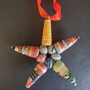 Recycled Paper Star Ornament, Uganda, Africa - Etsy