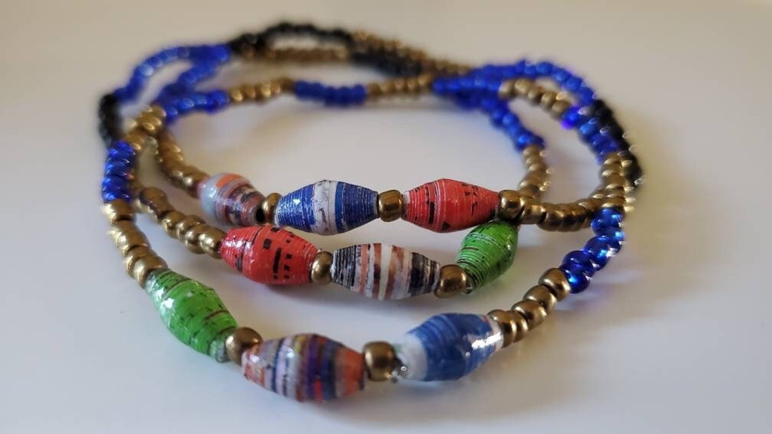 SPECIAL PRICE. Set of 3 - Three Small Beads and Glass Bead Bracelets ...
