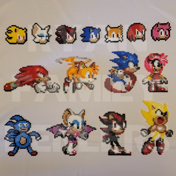 Shadow the Hedgehog Perler Bead - Etsy