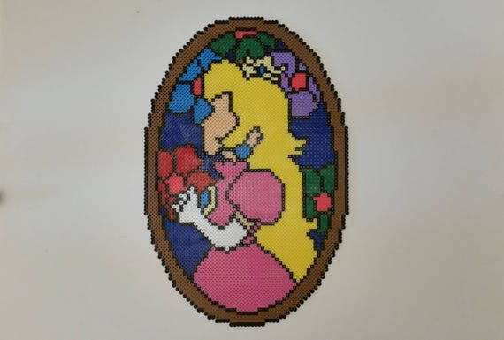 Princess Peach Stained Glass Perler ENVÍO GRATIS EN EE. UU. - Etsy España