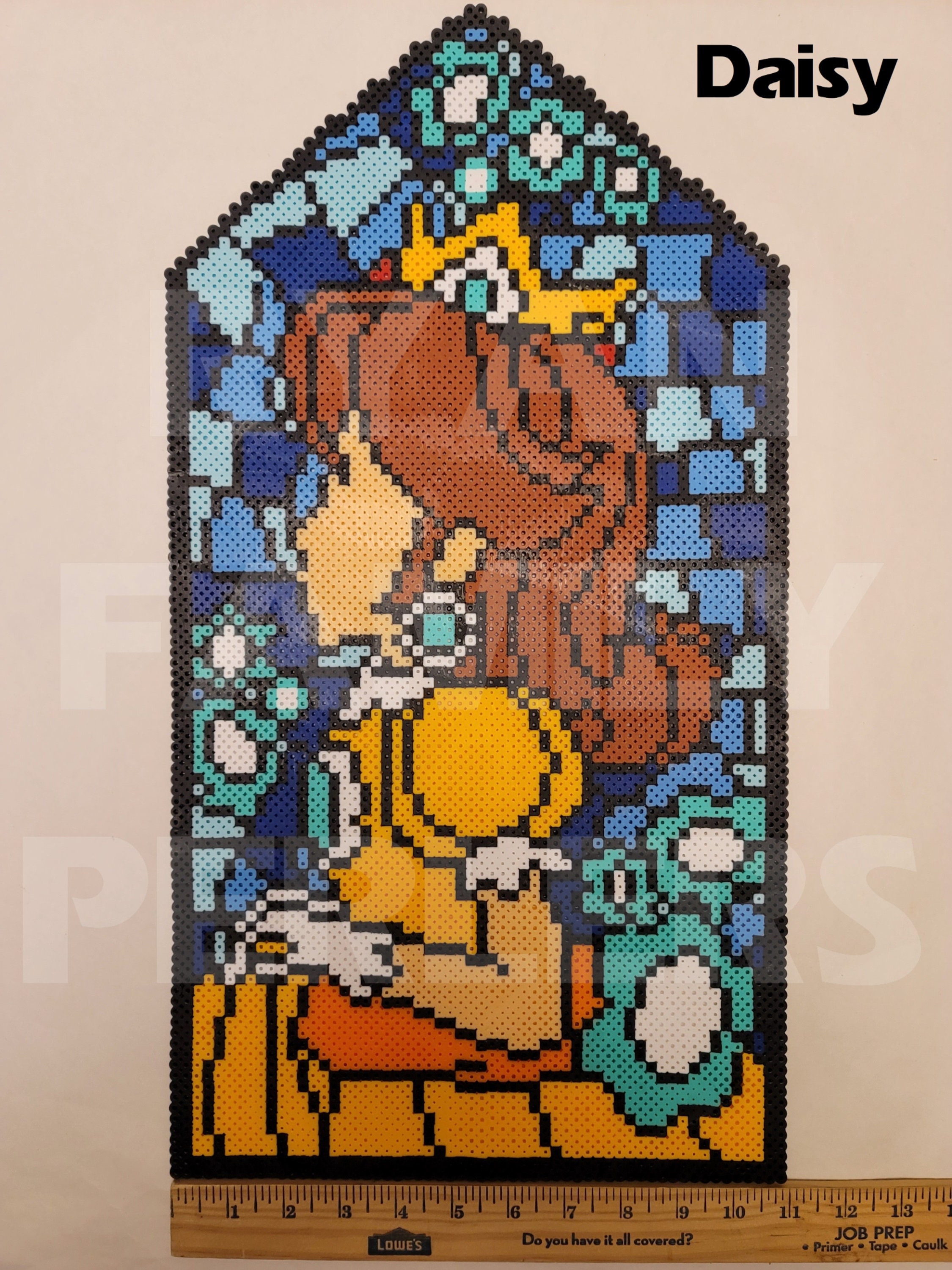 Princess Peach, Daisy, & Rosalina Stained Glass Perlers - FREE US ...