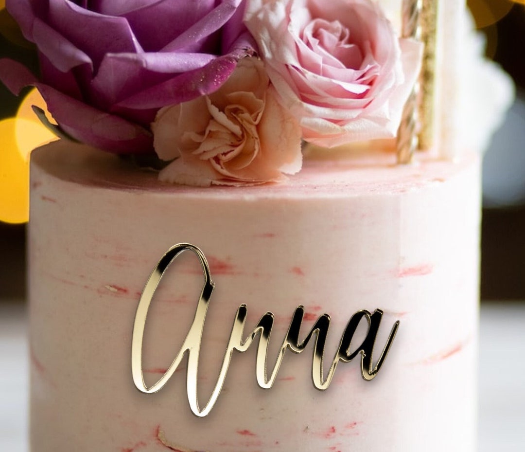 Cake Name Topper | Cake Topper | Custom Cake Toppers | Cake Charms ...